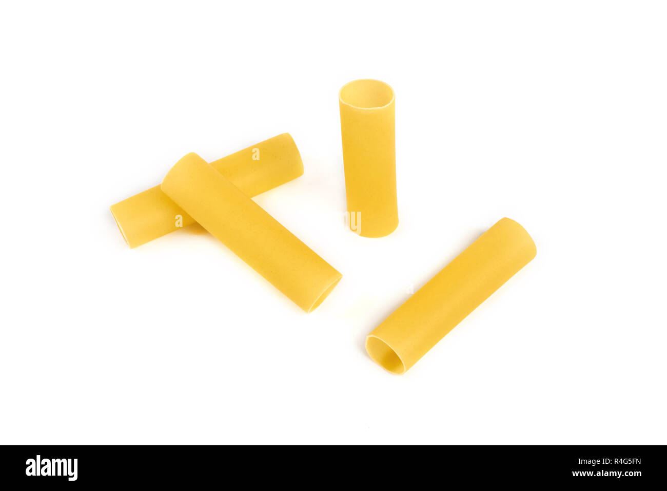 Italian cannelloni pasta tubes isolated over white background Stock ...