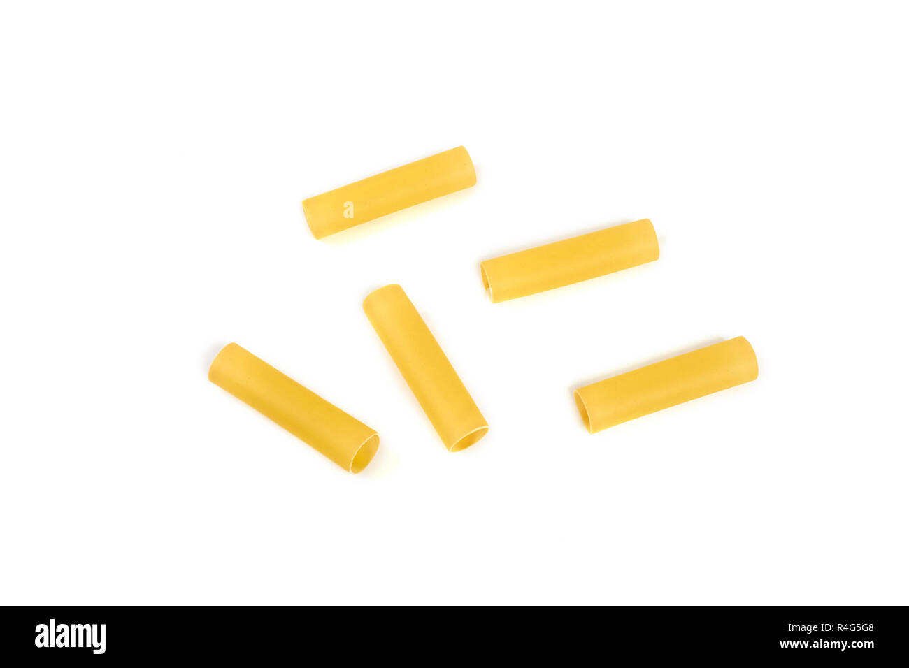 Italian cannelloni pasta tubes isolated over white background Stock ...
