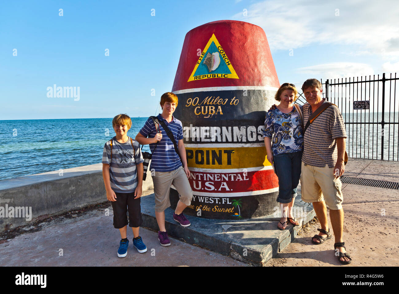 Southernmost Point marker, Key West, USA Stock Photo - Alamy
