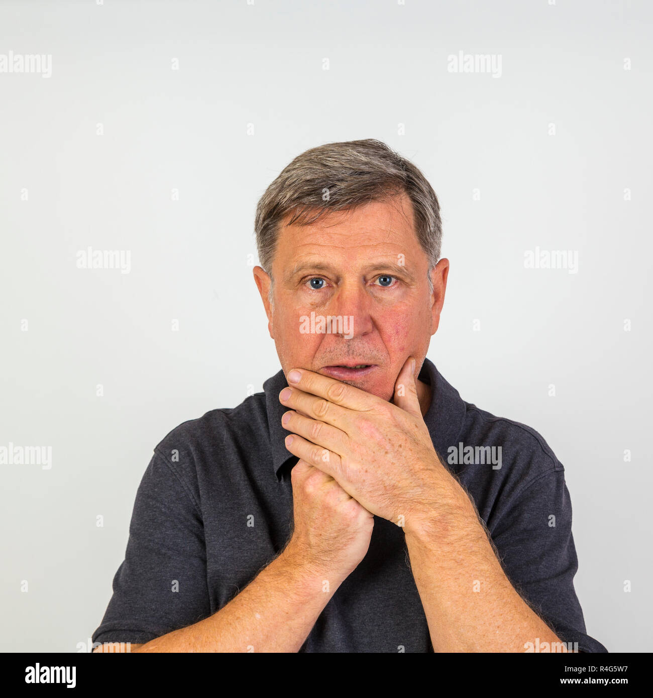 Handsome middle age man studio portrait Stock Photo - Alamy