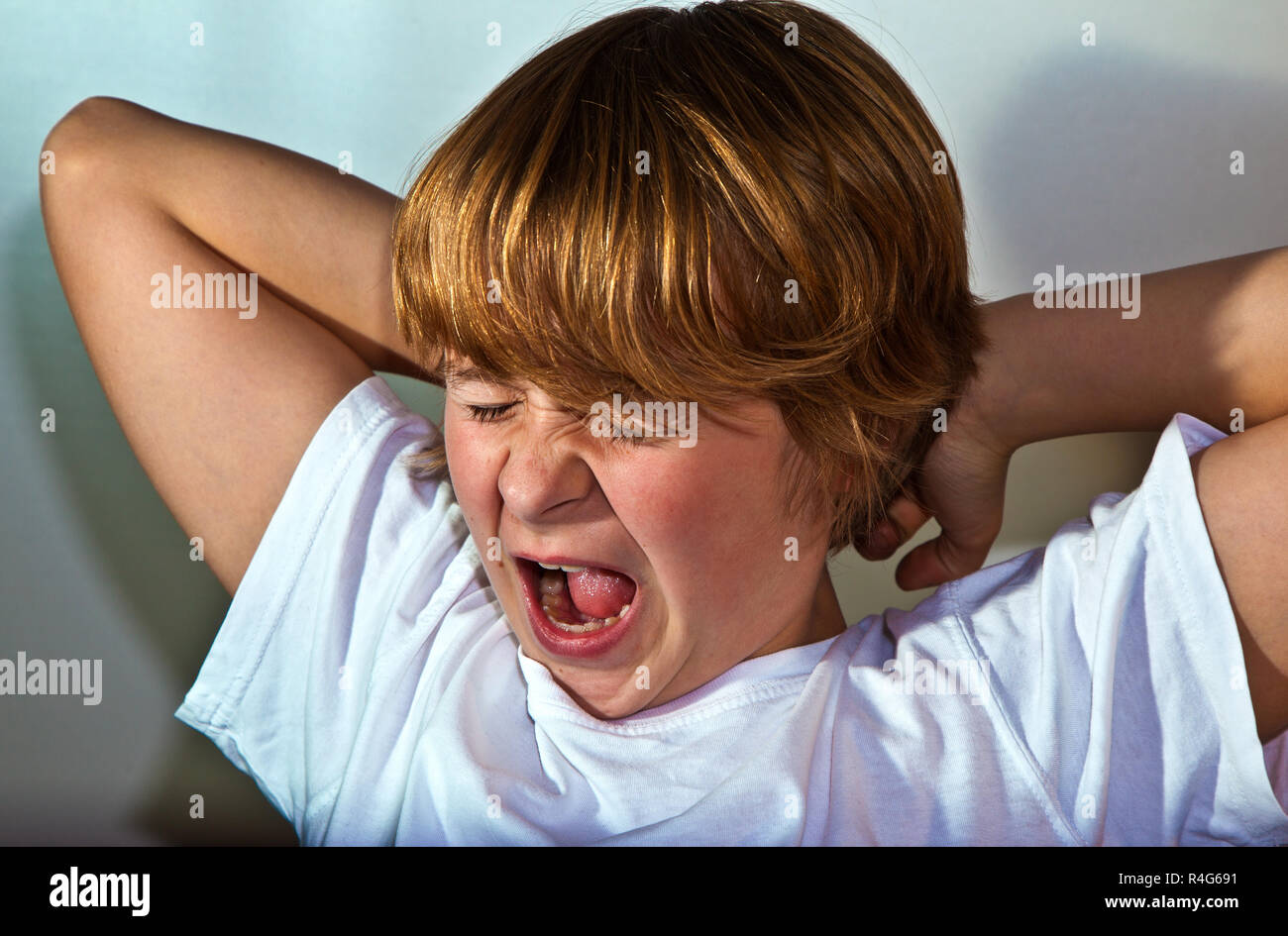 boy is crying with emotions Stock Photo - Alamy