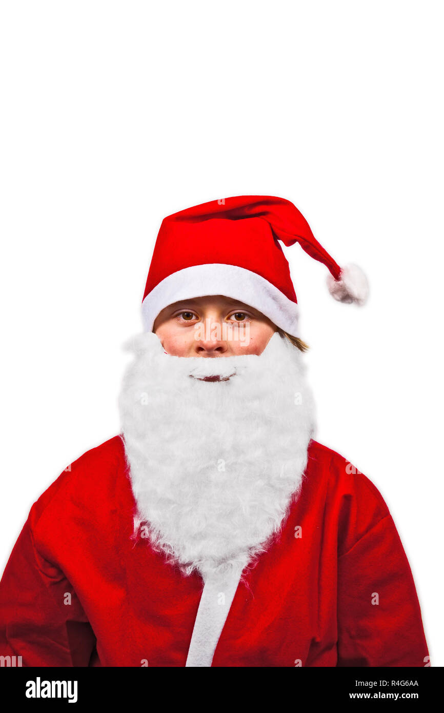boy dressed as Santa Claus Stock Photo - Alamy