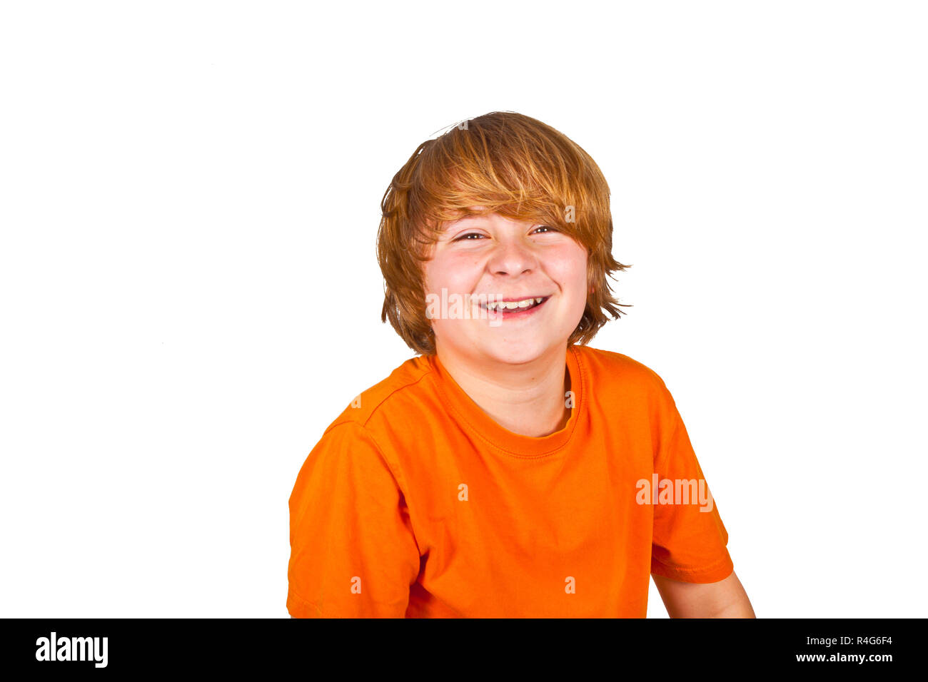 young smart boy has fun posing in studio Stock Photo - Alamy