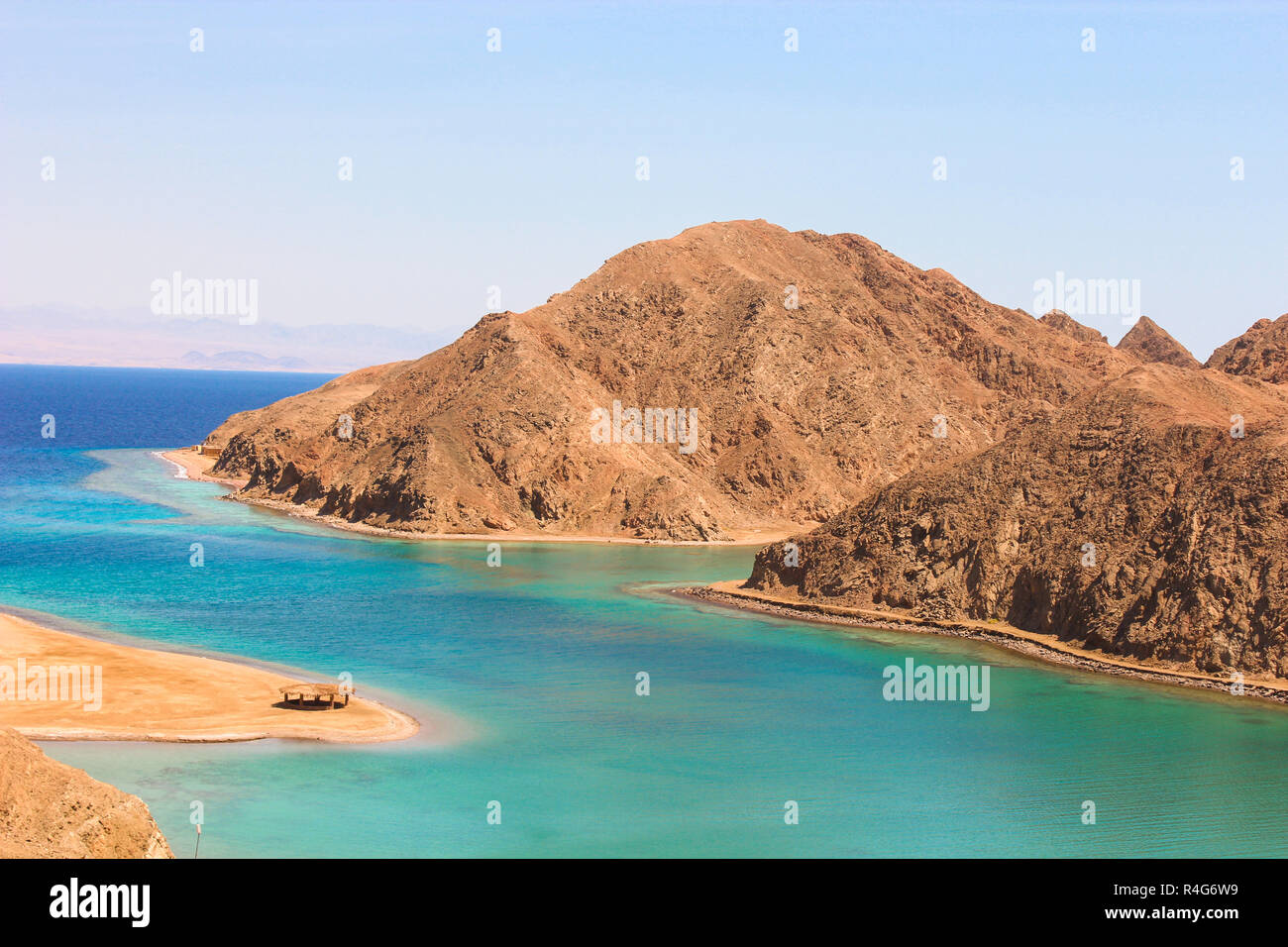 Sea & mountain View of the fjord Bay in Taba, Egypt / The amazing view ...