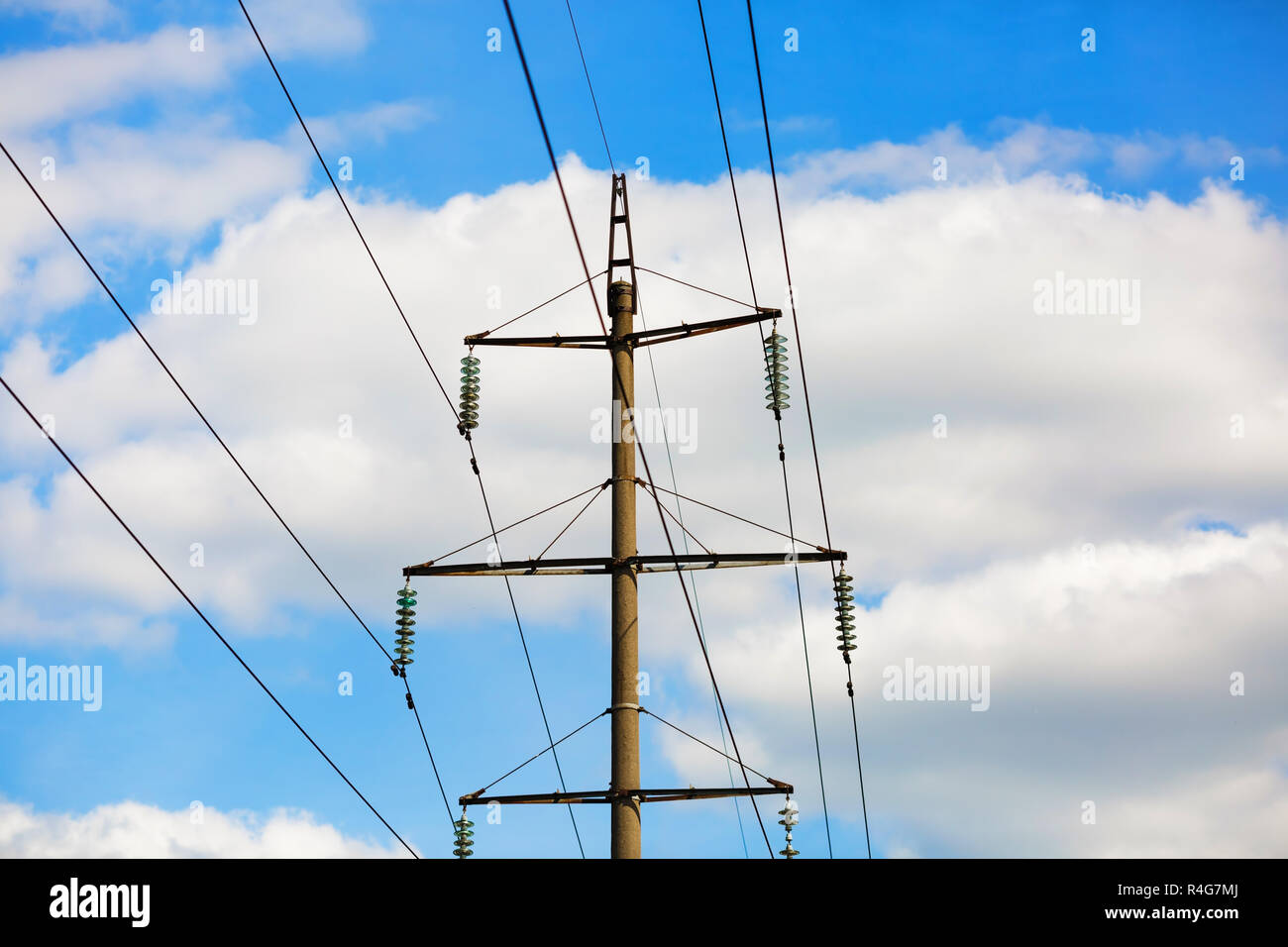 Old power lines Stock Photo - Alamy