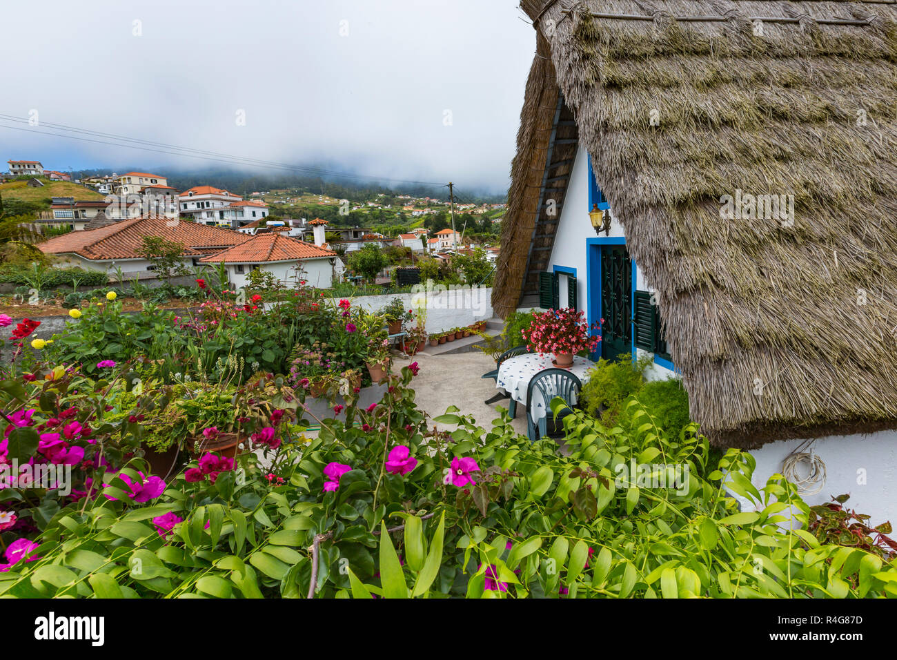 Traditional rural house in Santana Madeira, Portugal Stock Photo - Alamy