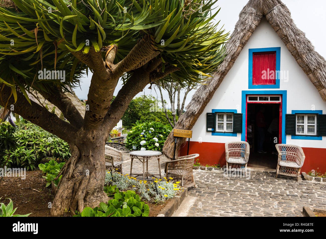 Traditional rural house in Santana Madeira, Portugal Stock Photo - Alamy
