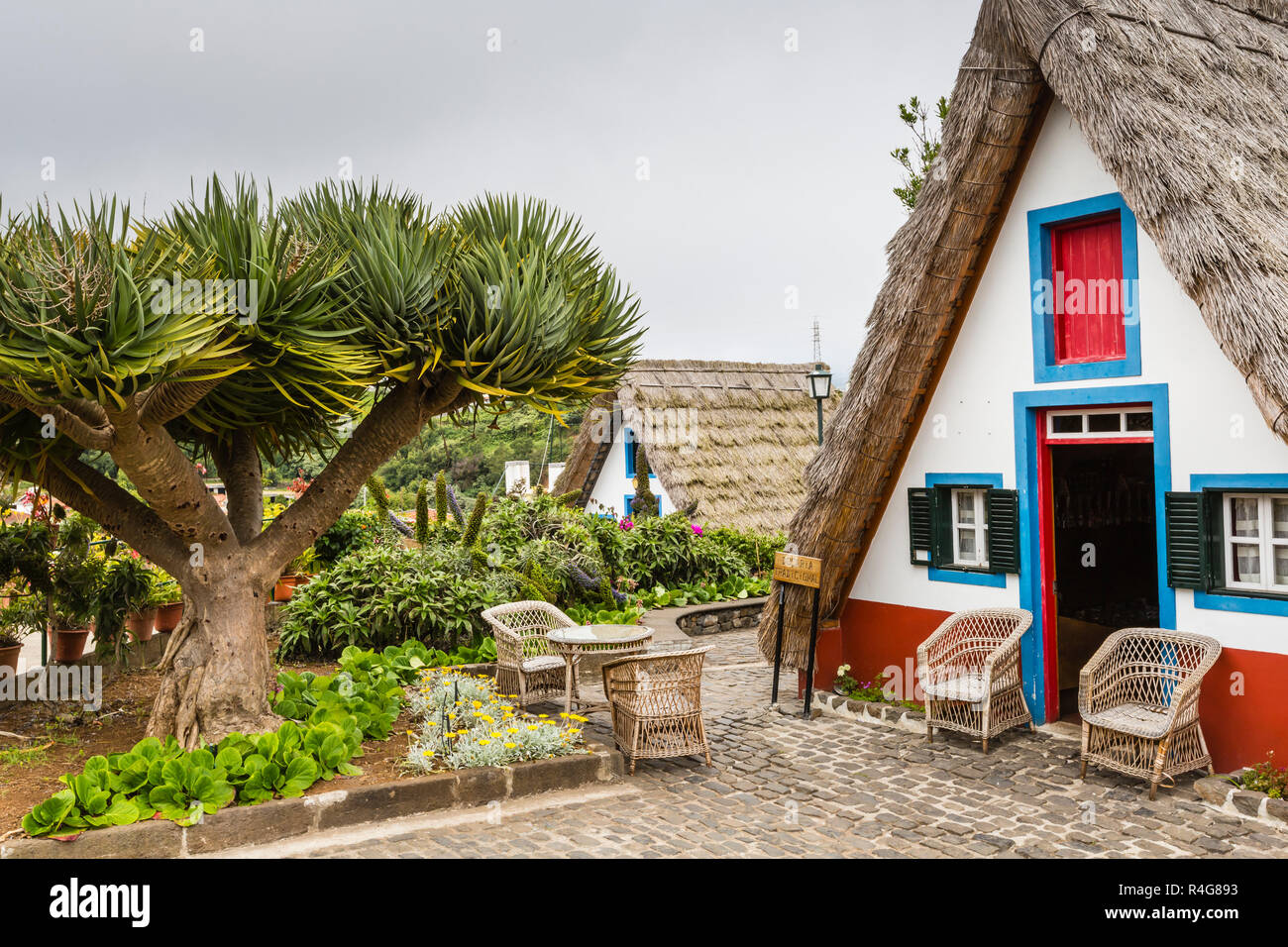 Traditional rural house in Santana Madeira, Portugal Stock Photo - Alamy