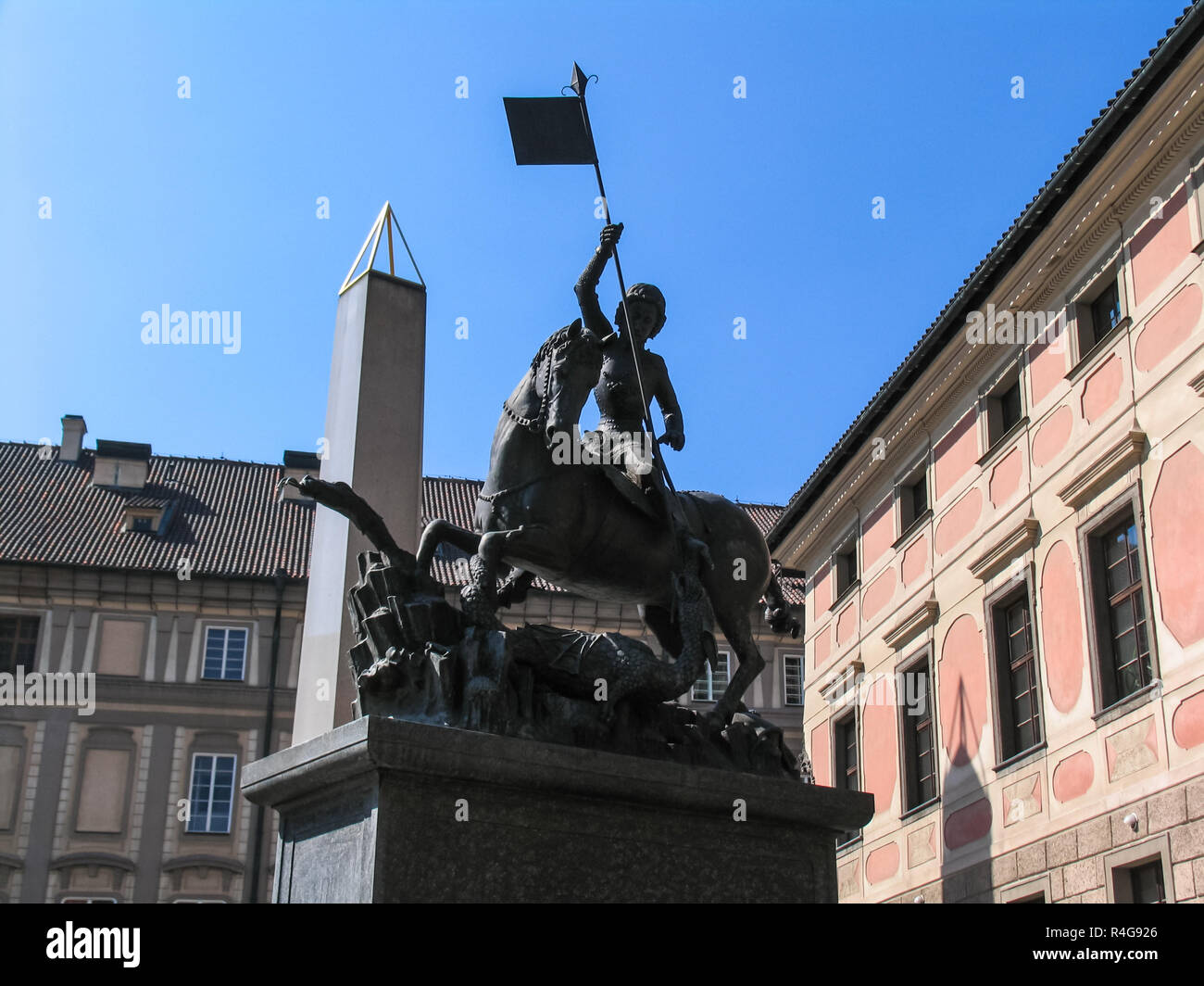 Attractions of city Prague. Statues and monuments. Historical Buildings ...