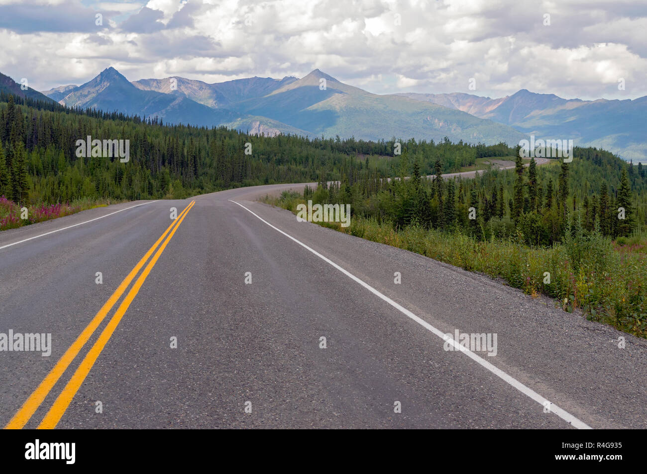 Tok Cutoff Highway, Alaska Stock Photo - Alamy
