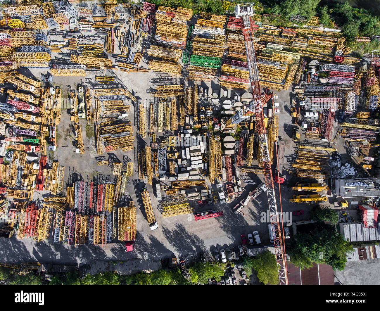 Warehouse interior rack and shelf with parcel boxes hi-res stock ...