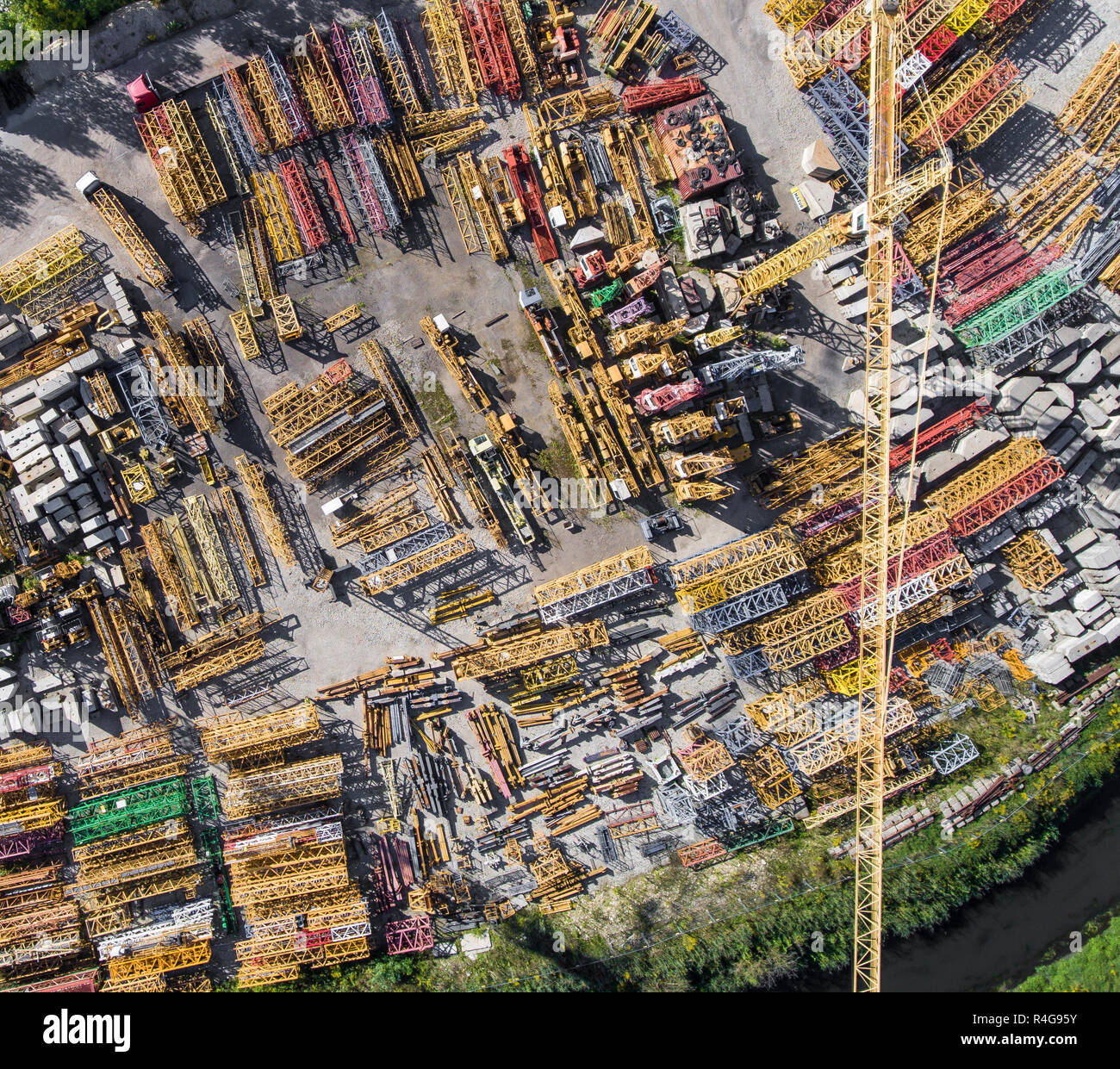 Industrial storage place, view from above Stock Photo - Alamy