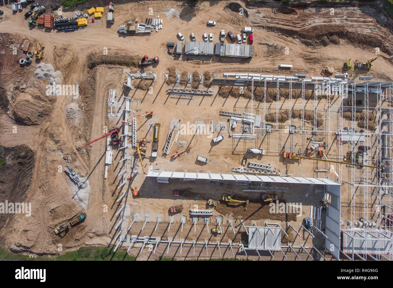 Construction site shot from above Stock Photo - Alamy