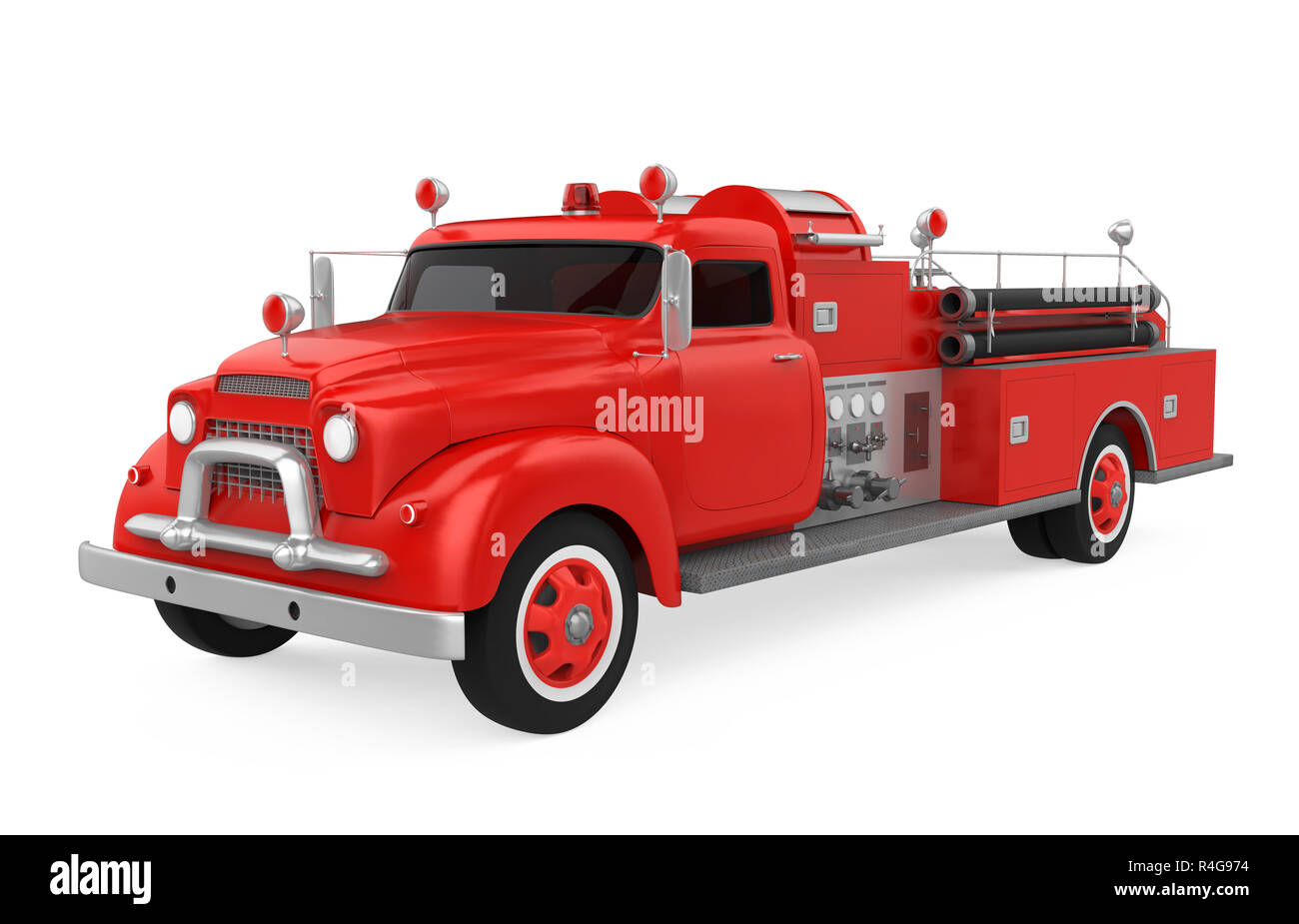 Old red fire truck hi-res stock photography and images - Alamy