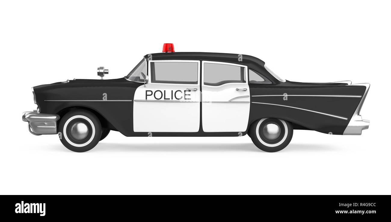 Police Car Isolated Stock Photo - Alamy