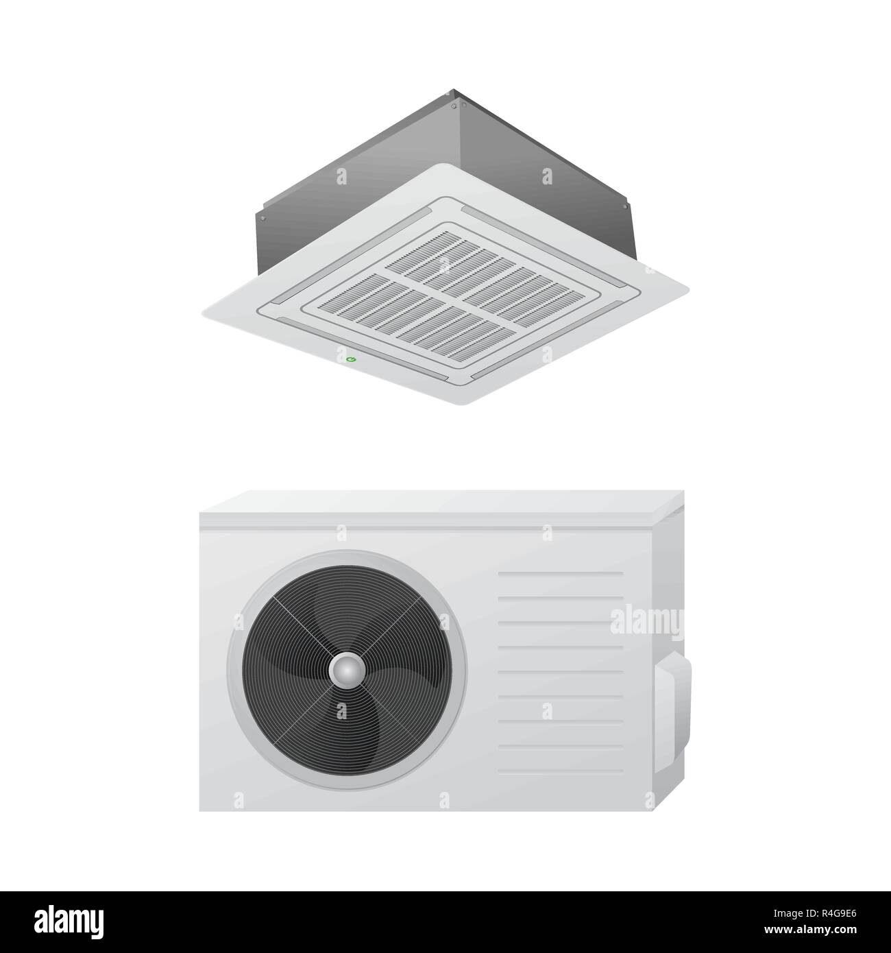 The air conditioning split system. Vector illustration. The concept of ...