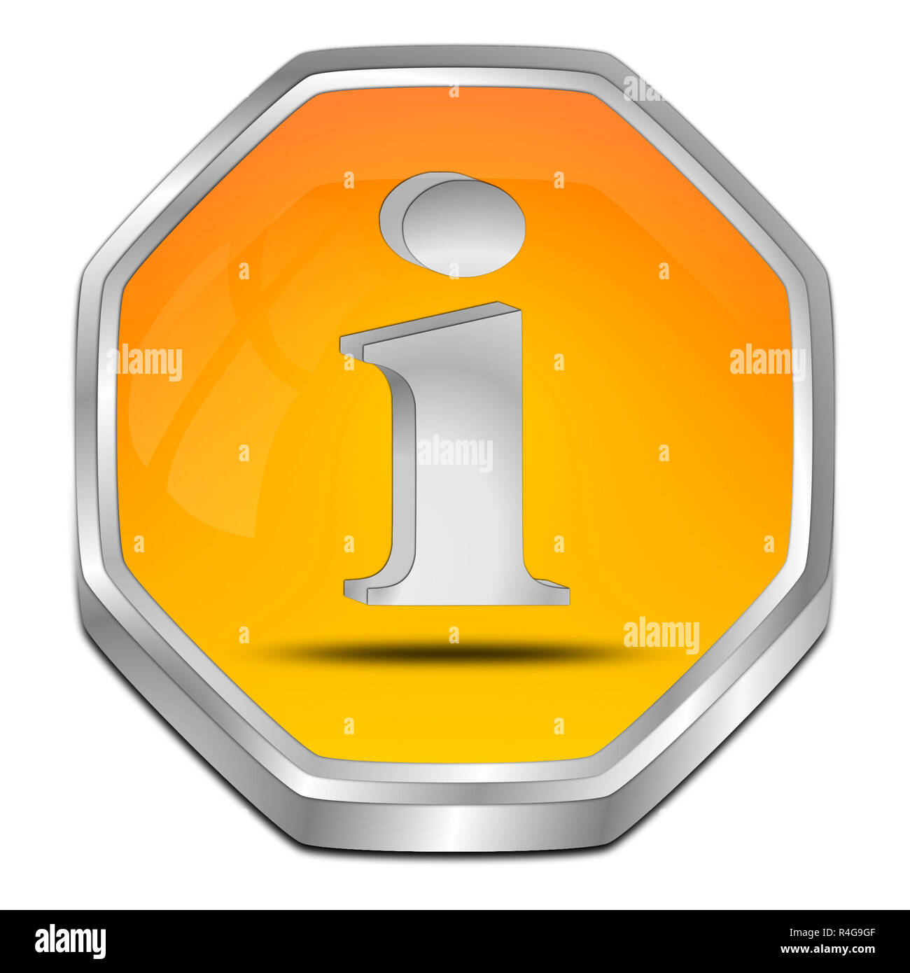 orange Information Button - 3D illustration Stock Photo - Alamy