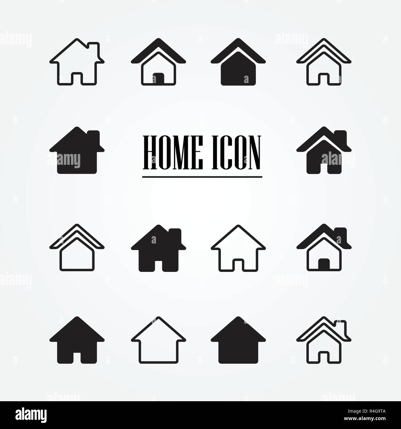 Set of home icon. Vector Illustration Stock Vector Image & Art - Alamy