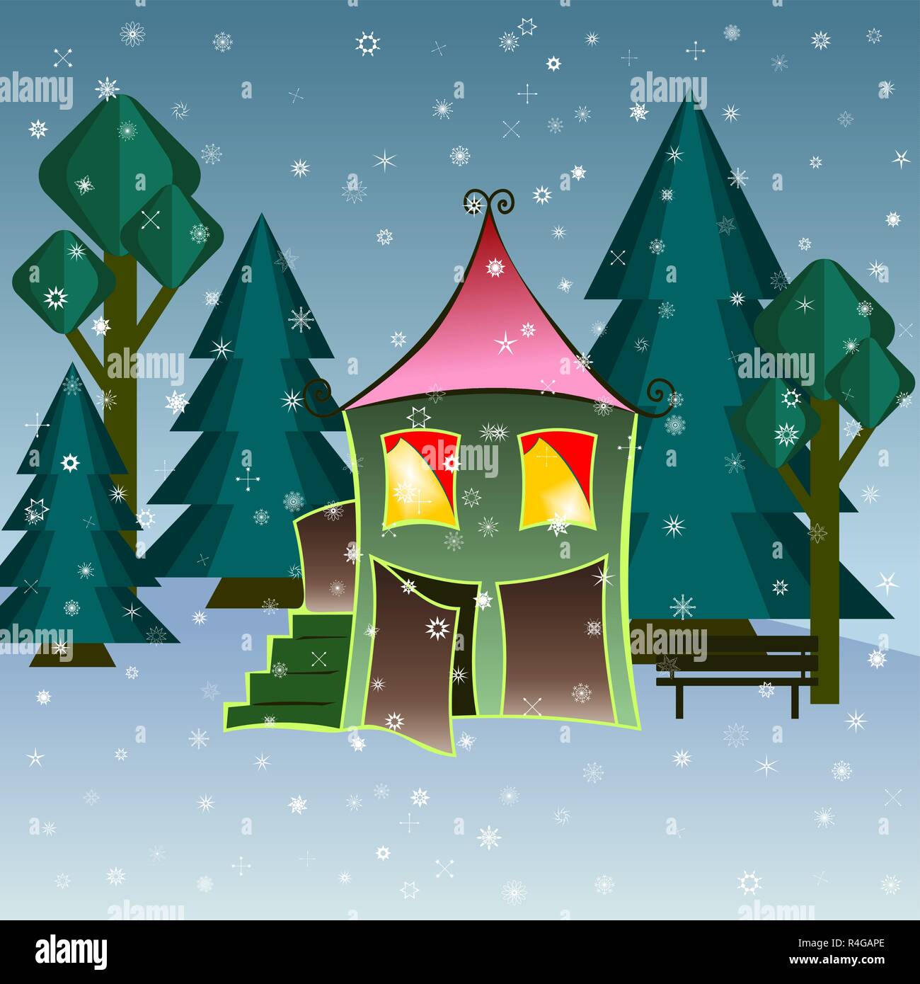 Snowfall vector vectors hi-res stock photography and images - Alamy