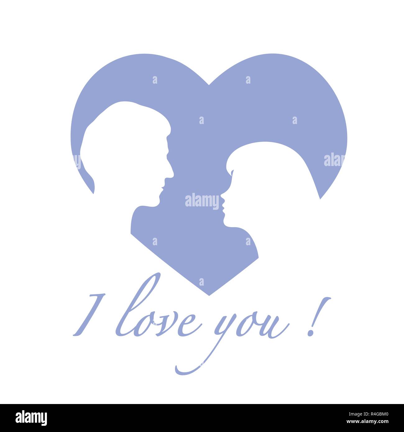 Vector illustration with couple in love. Happy Valentine's Day. Design ...