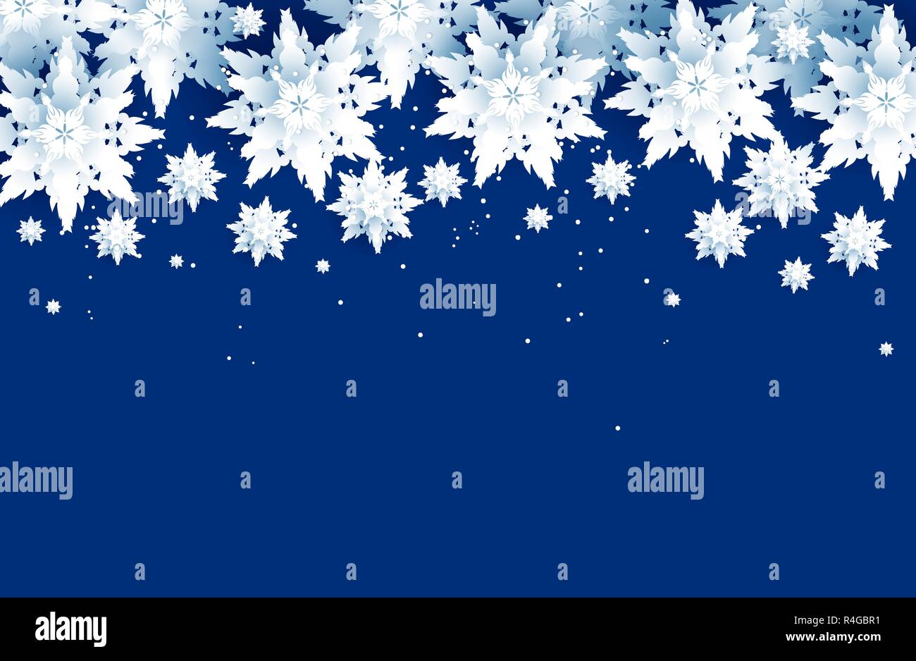 Realistic paper cut snow Stock Vector Images - Alamy