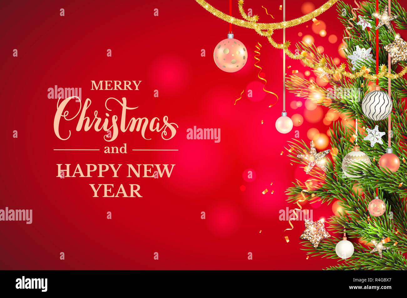 Christmas fir tree ball Stock Vector Images - Alamy