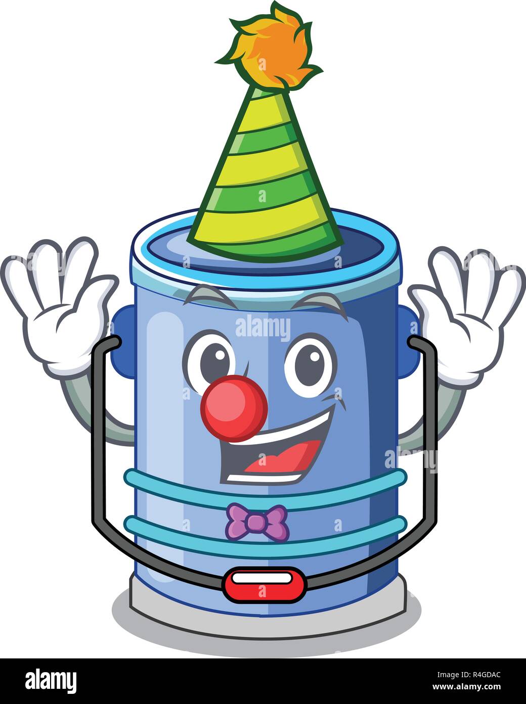 Clown bucket cylinder water in shape character Stock Vector Image & Art ...