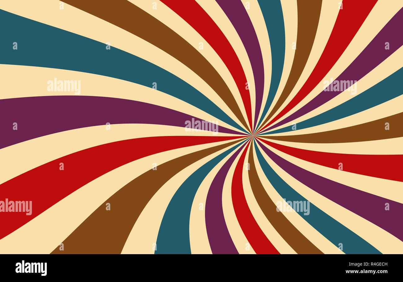 Retro Starburst Or Sunburst Background Pattern With A Dark Vintage