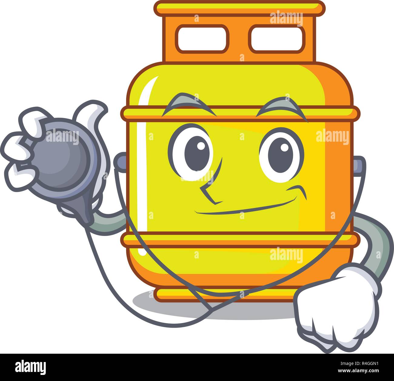 Doctor flammable gas tank on cartoon the Stock Vector Image & Art - Alamy