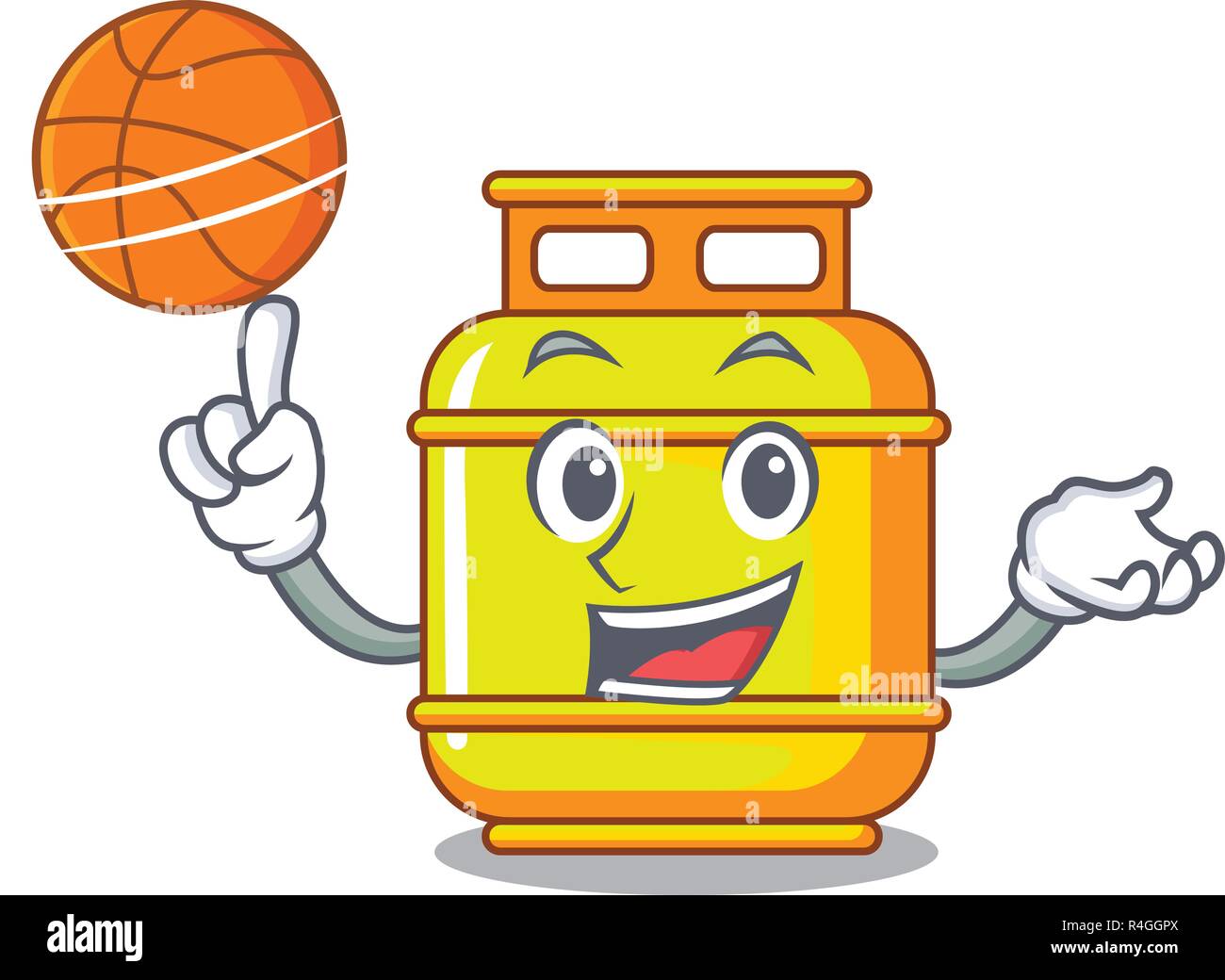 Lpg gas cylinder mascot Stock Vector Images - Alamy