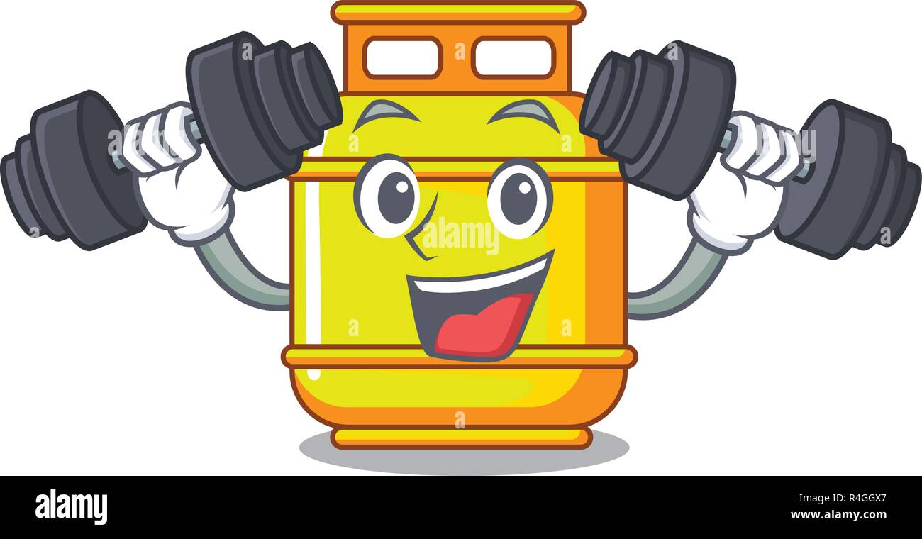 Fitness flammable gas tank on cartoon the Stock Vector Image & Art - Alamy