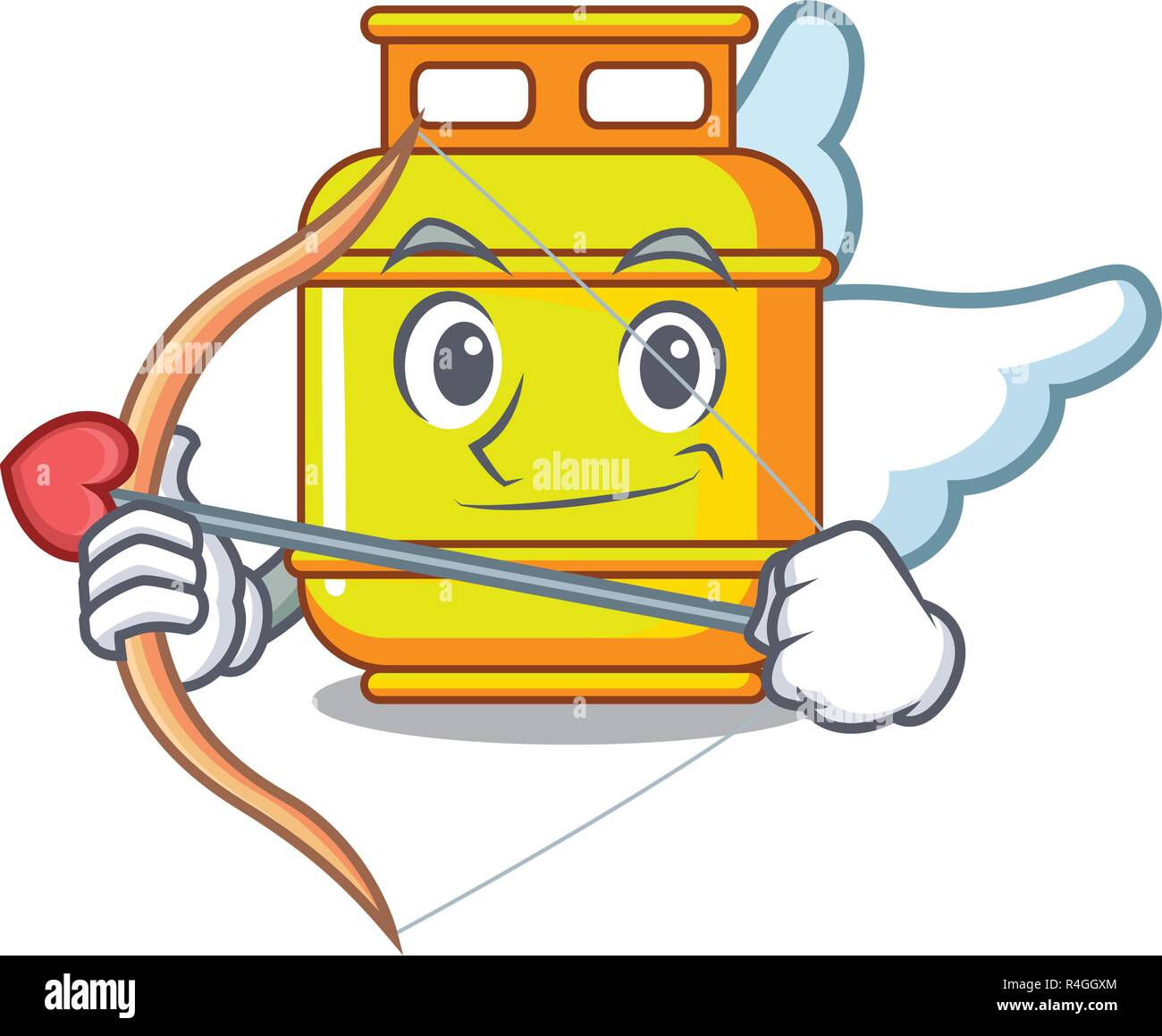 Cupid flammable gas tank on cartoon the Stock Vector Image & Art - Alamy