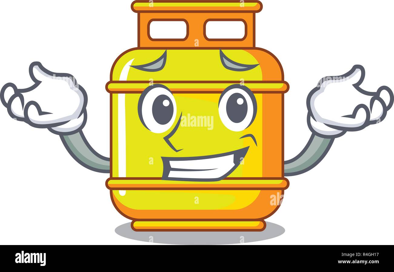 Grinning gas tank operating the character cooking Stock Vector Image ...
