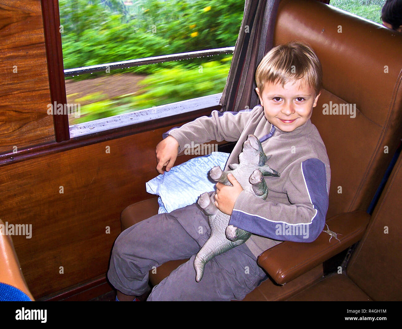 boy in the train Stock Photo - Alamy