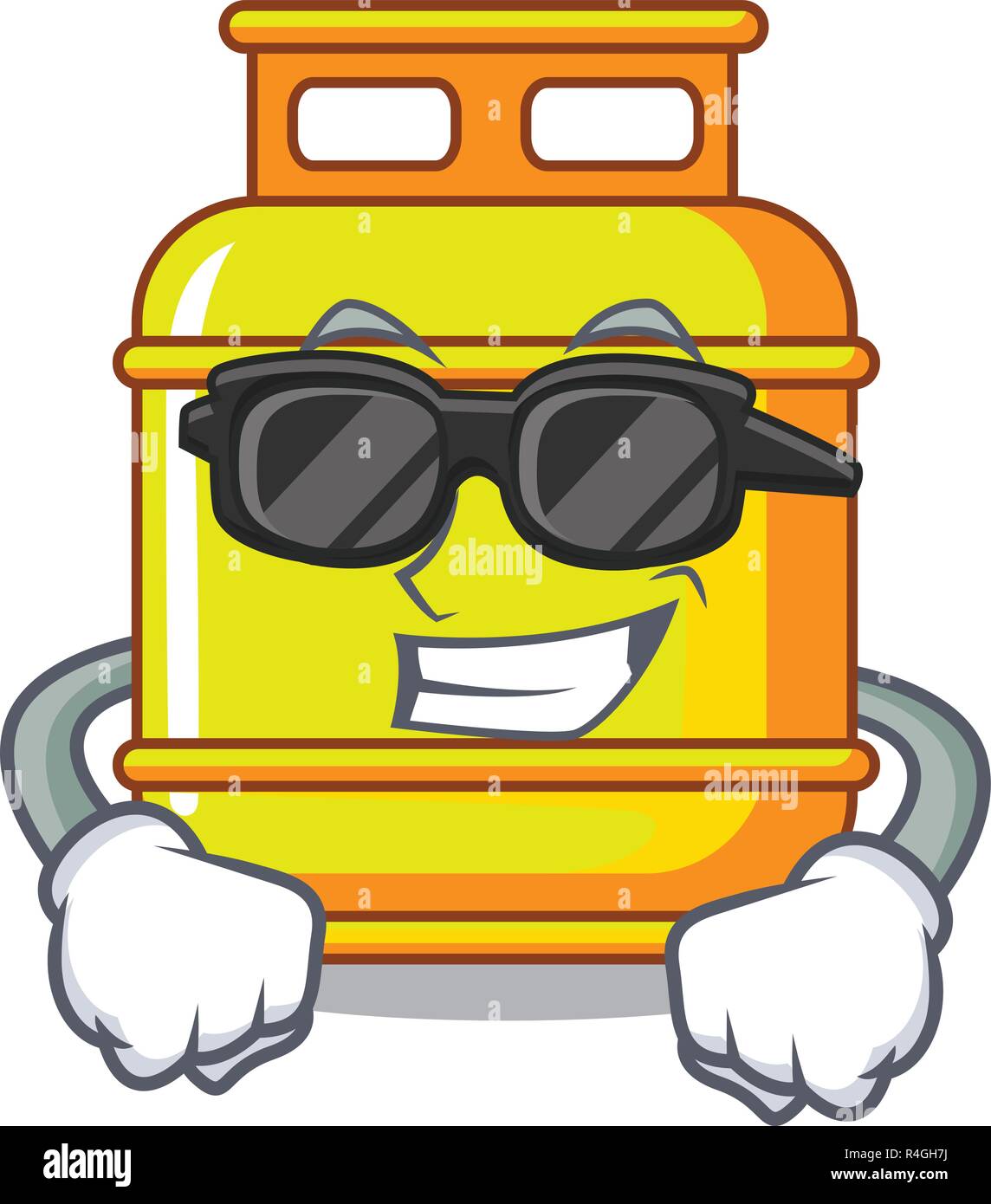 Super cool gas tank operating the character cooking Stock Vector Image ...