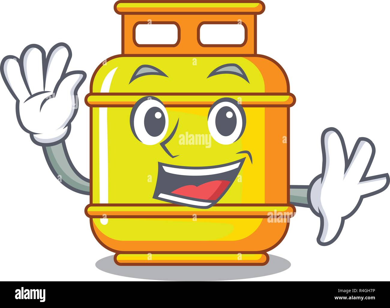 Waving gas tank operating the character cooking Stock Vector Image ...