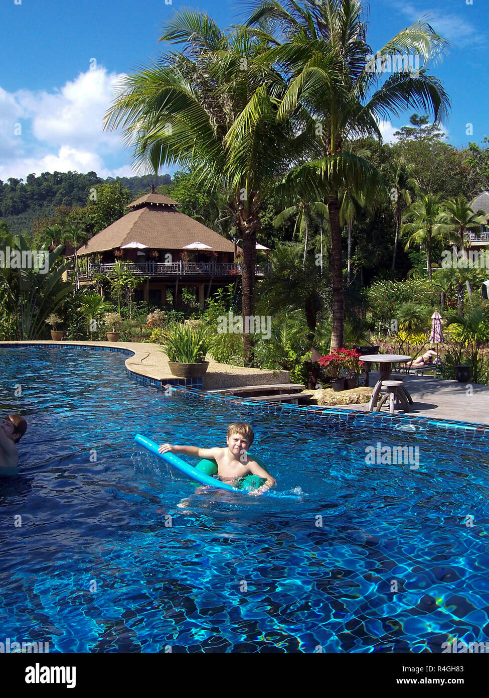 child enjoying the pool of SPA Stock Photo - Alamy
