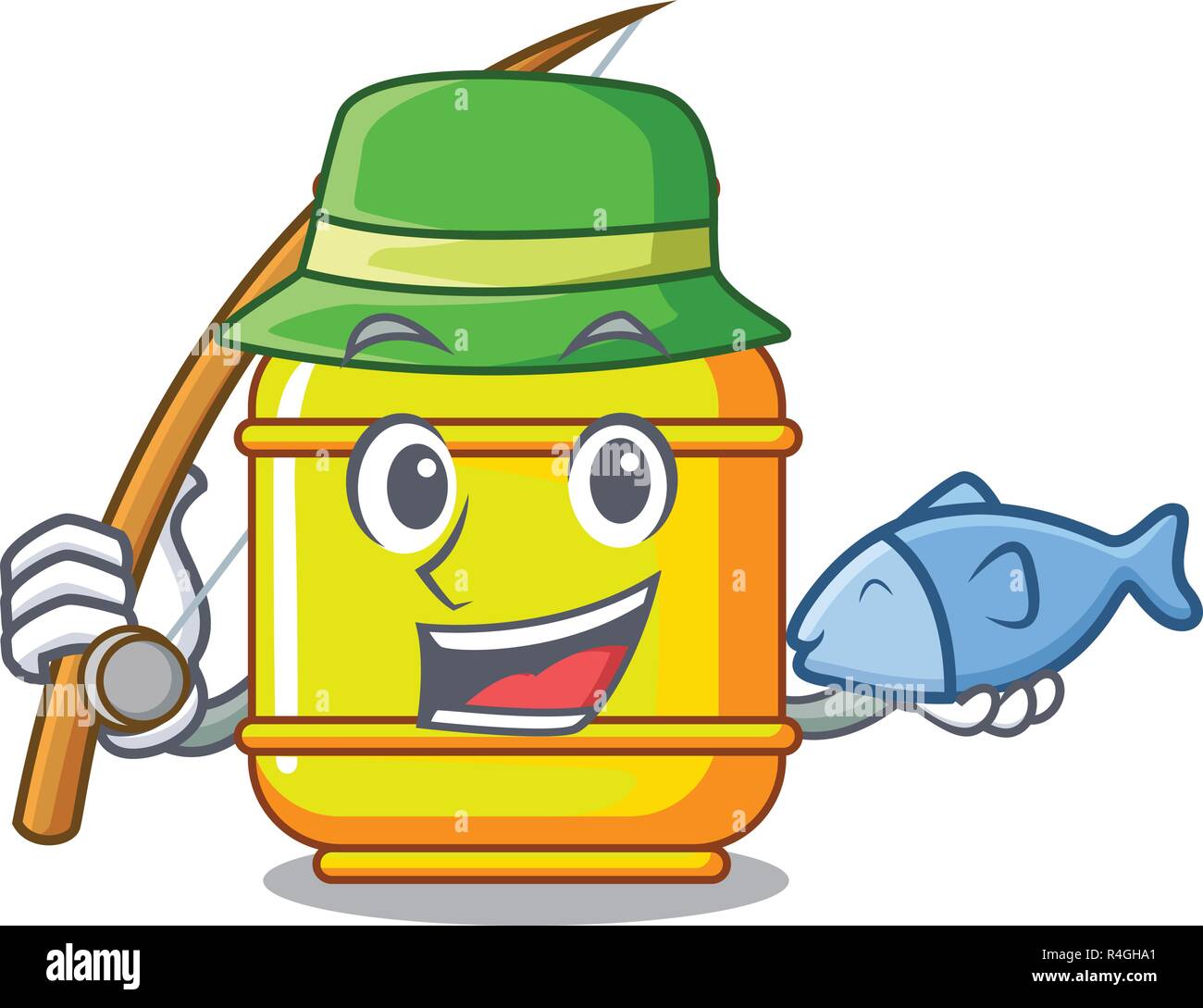 Fishing creative in gas cartoon tank container Stock Vector Image & Art ...
