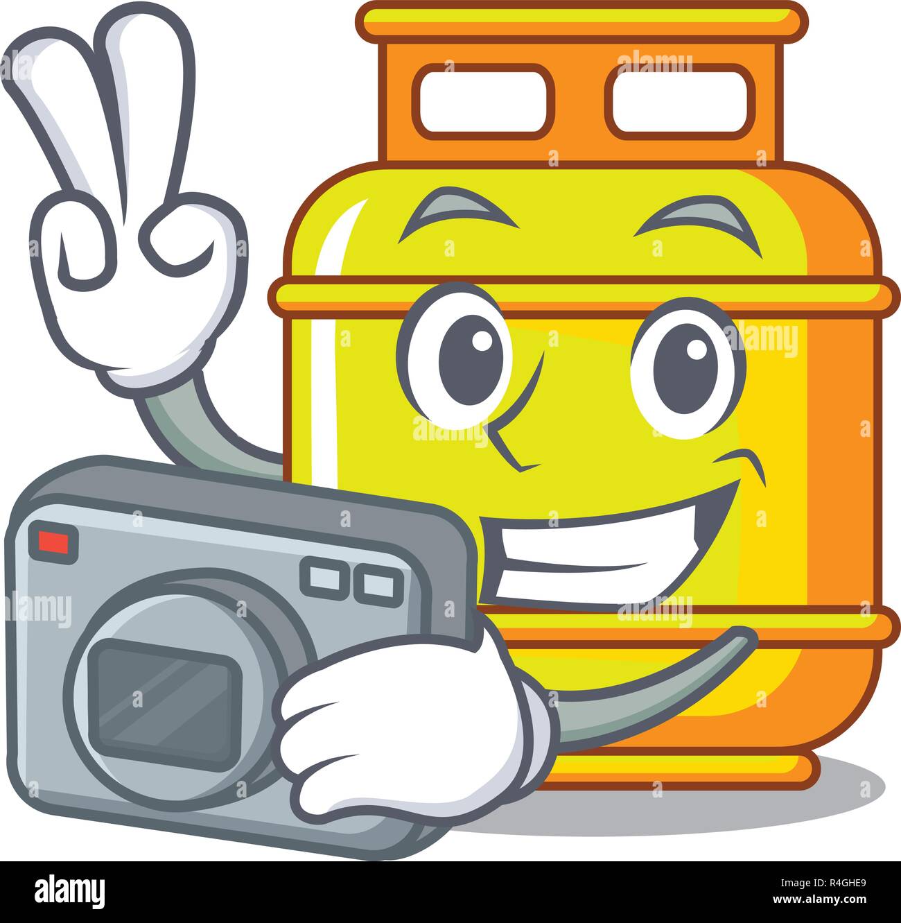 Lpg gas cylinder mascot Stock Vector Images - Alamy
