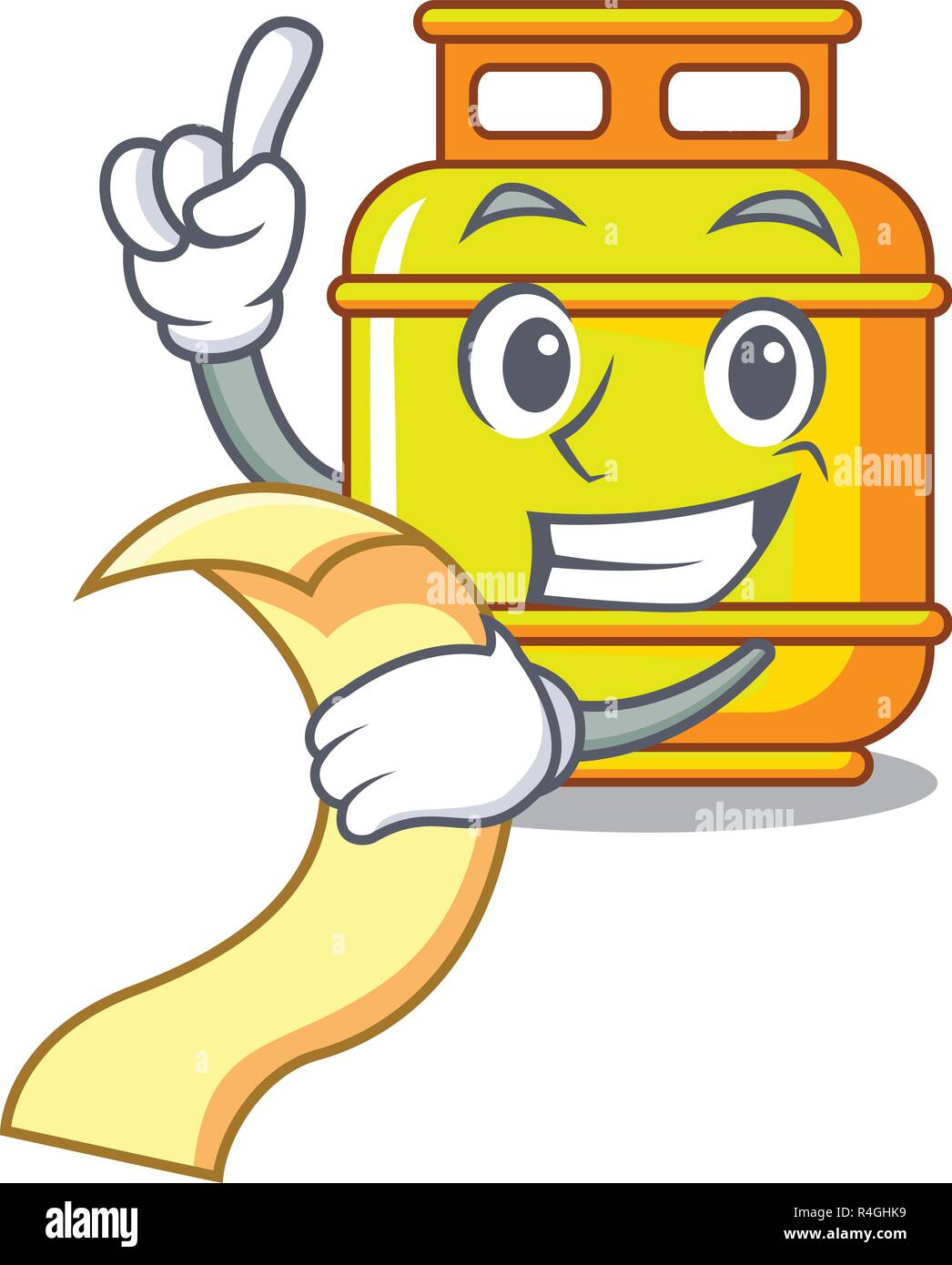 With menu creative in gas cartoon tank container Stock Vector Image ...