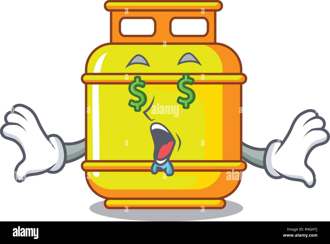Money eye gas tank cylinder Isolated on mascot Stock Vector Image & Art ...