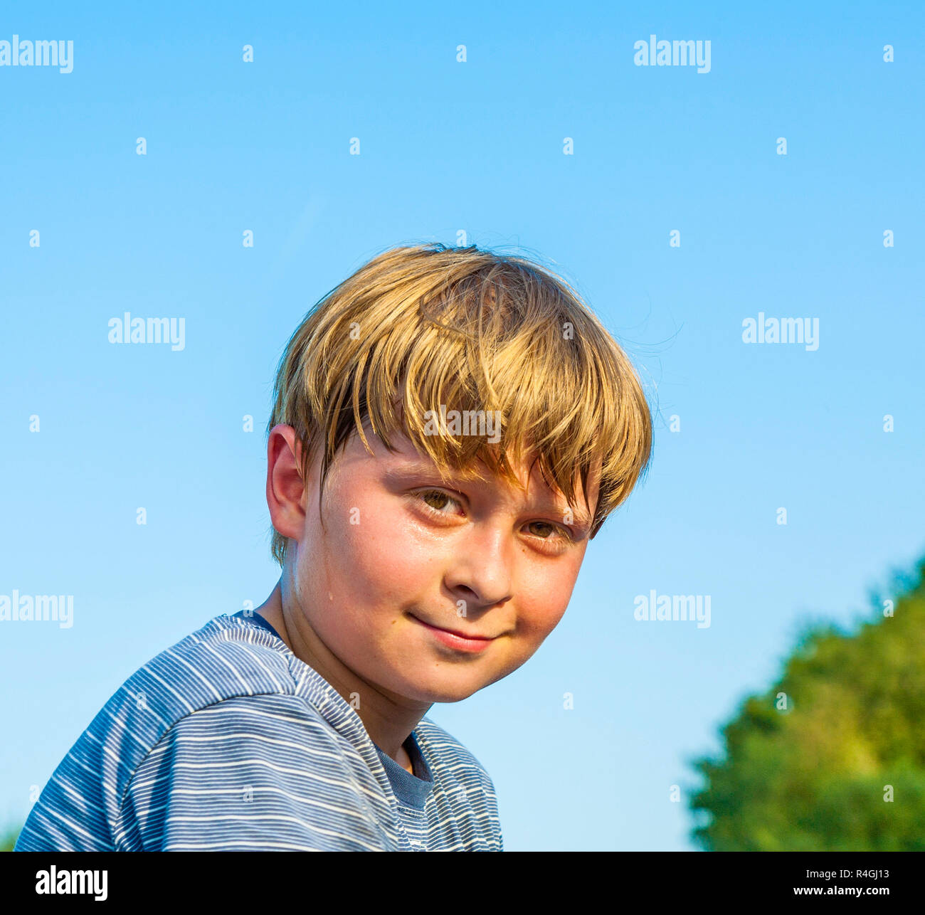boy with sweating face Stock Photo - Alamy