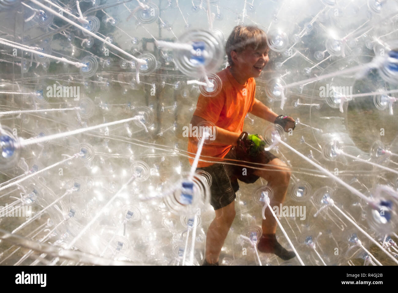 Zorbing down hill hi-res stock photography and images - Alamy