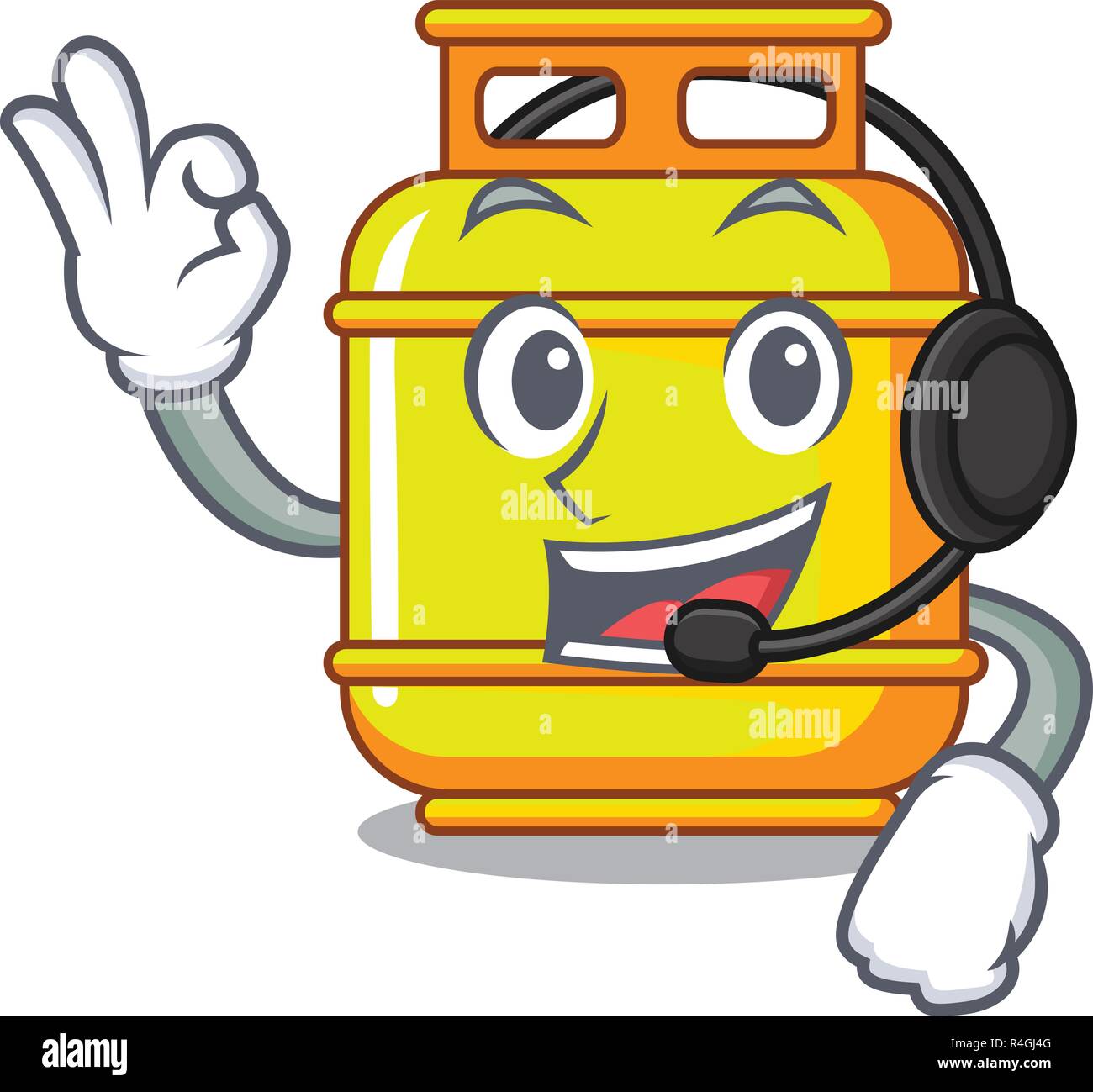 Lpg Gas Cylinder Mascot Stock Vector Images - Alamy