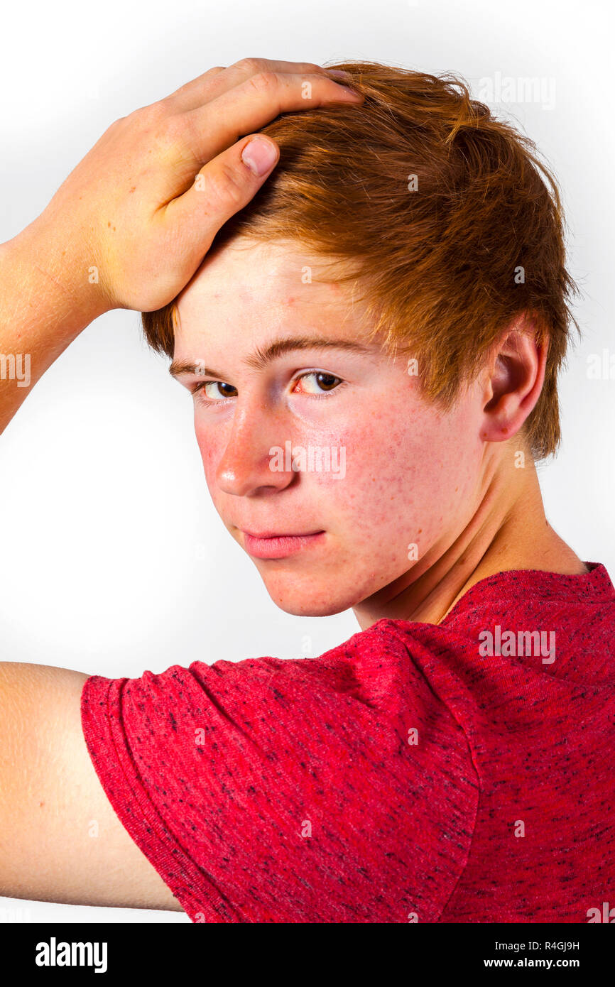 handsome attractive young man in puberty Stock Photo - Alamy