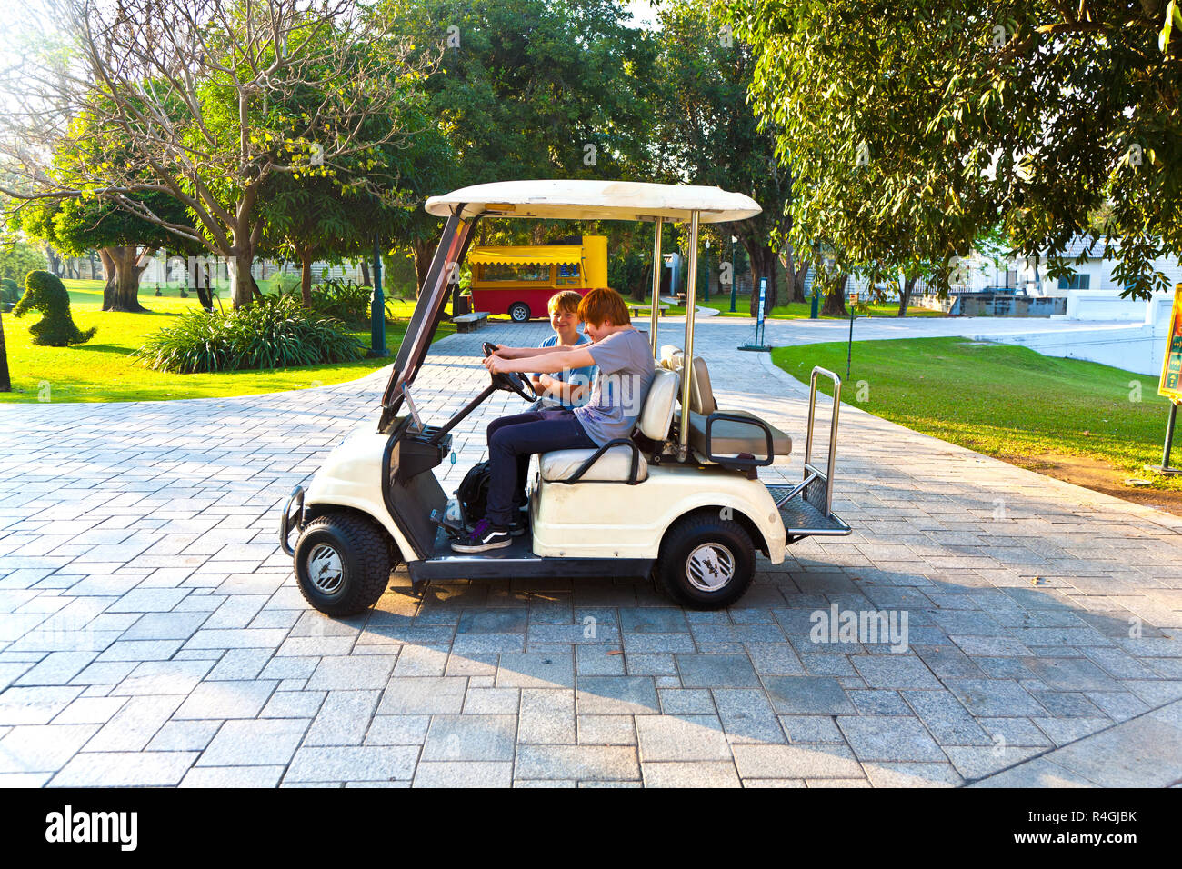 Boys joy riding car hi-res stock photography and images - Alamy