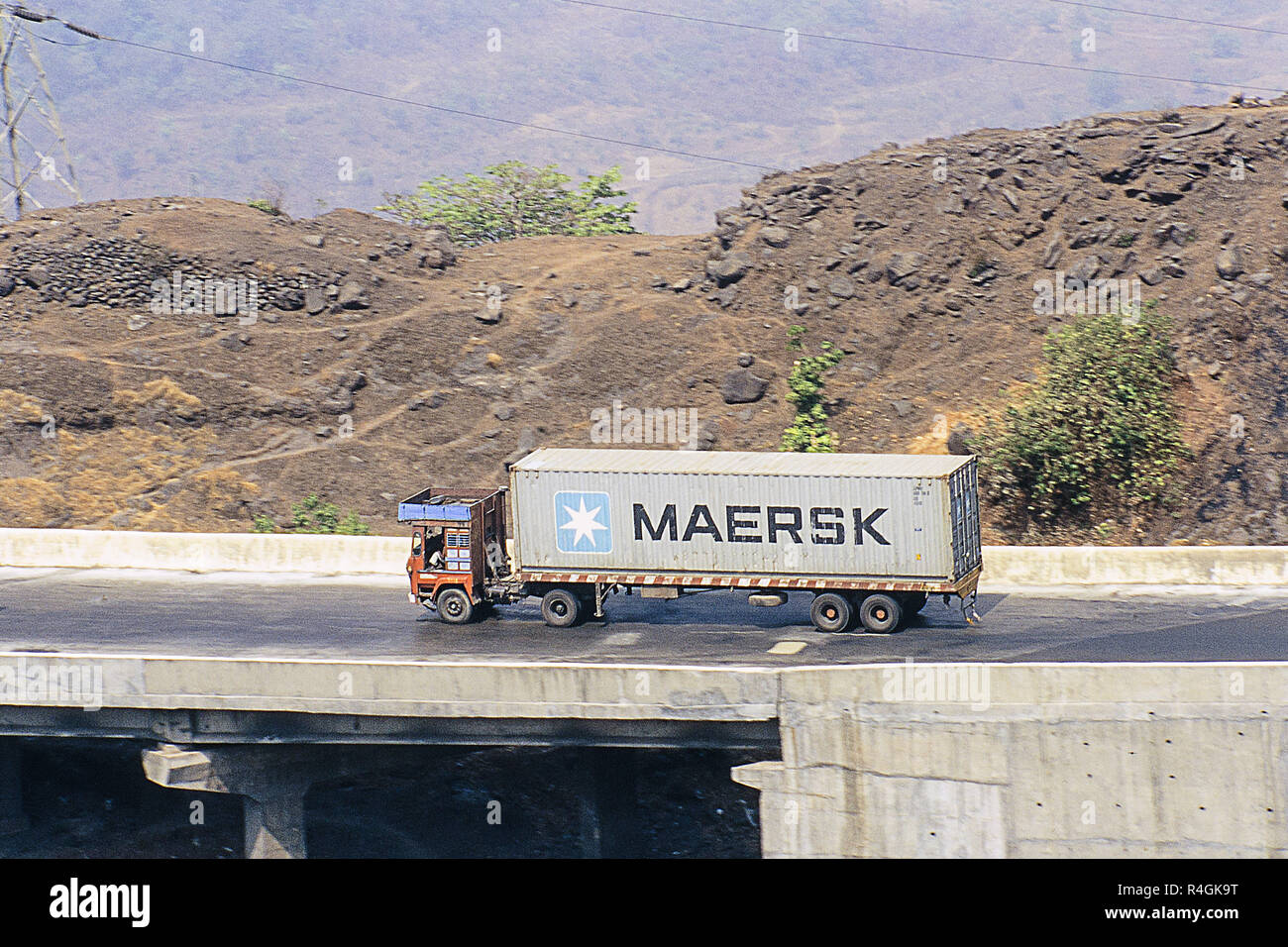 Container moving on National Highway Khandala, District Pune ...
