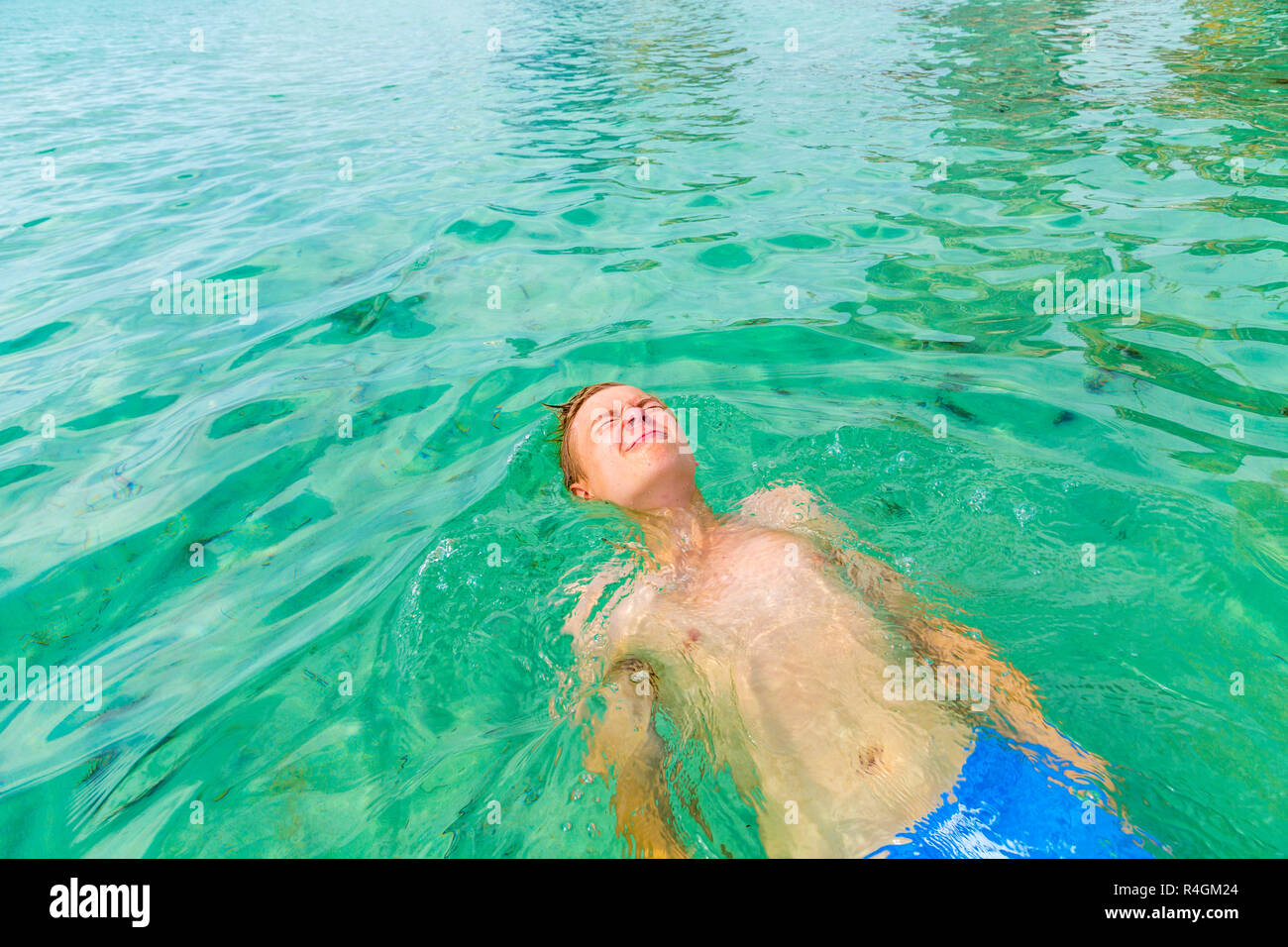 Dead sea floating boy hi-res stock photography and images - Alamy