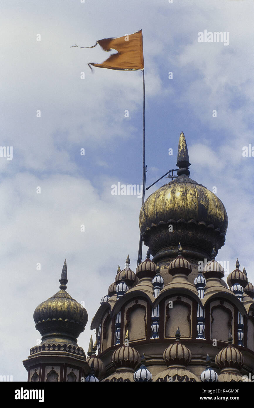 Pinnacle of Vishweshwar Temple and flag, Parvati, Pune, Maharashtra ...