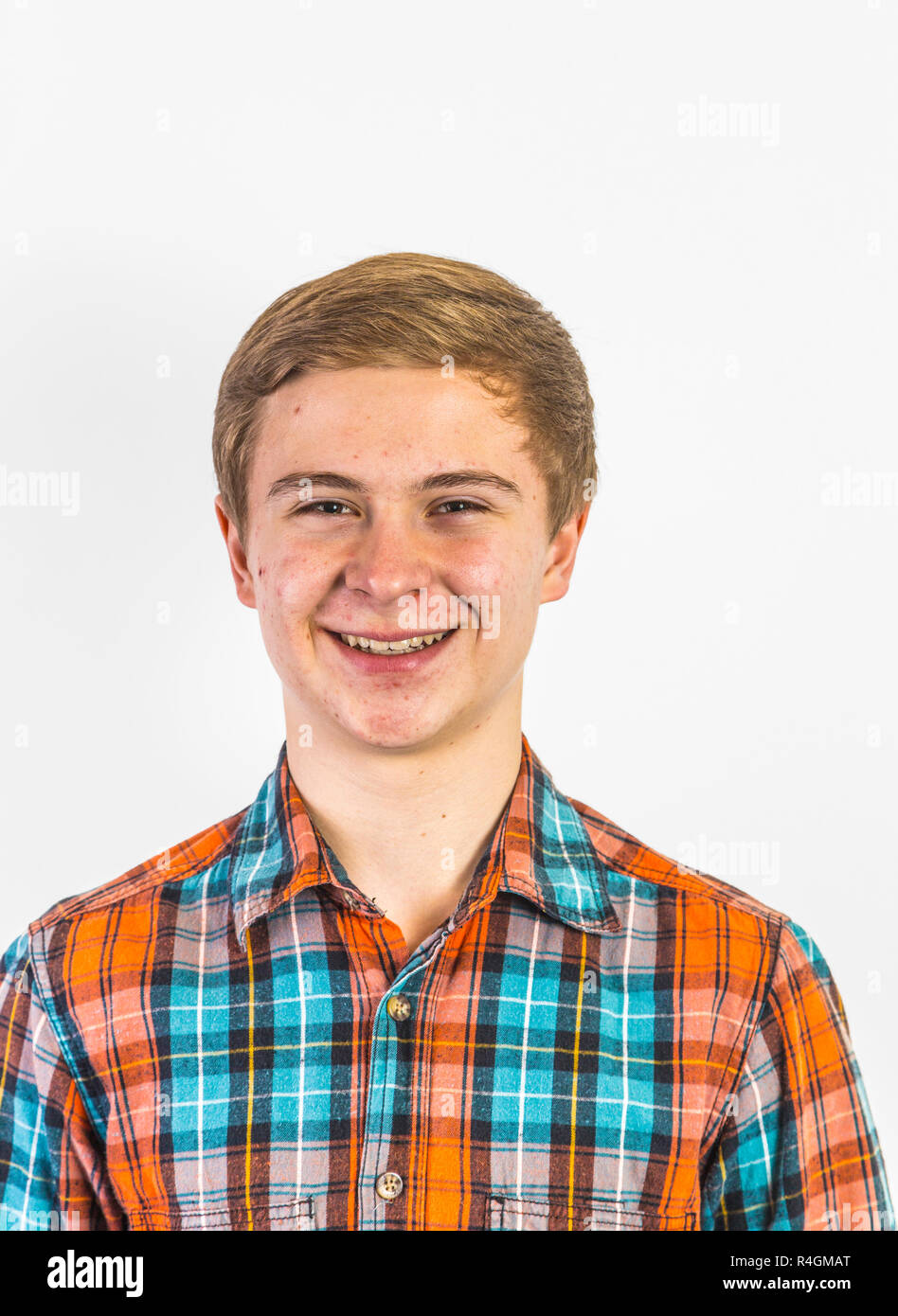Portrait of a positive boy looking at camera Stock Photo - Alamy